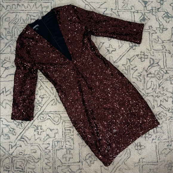 Express | Dresses | Maroonburgundy Sequin Express Mini Dress | Poshmark